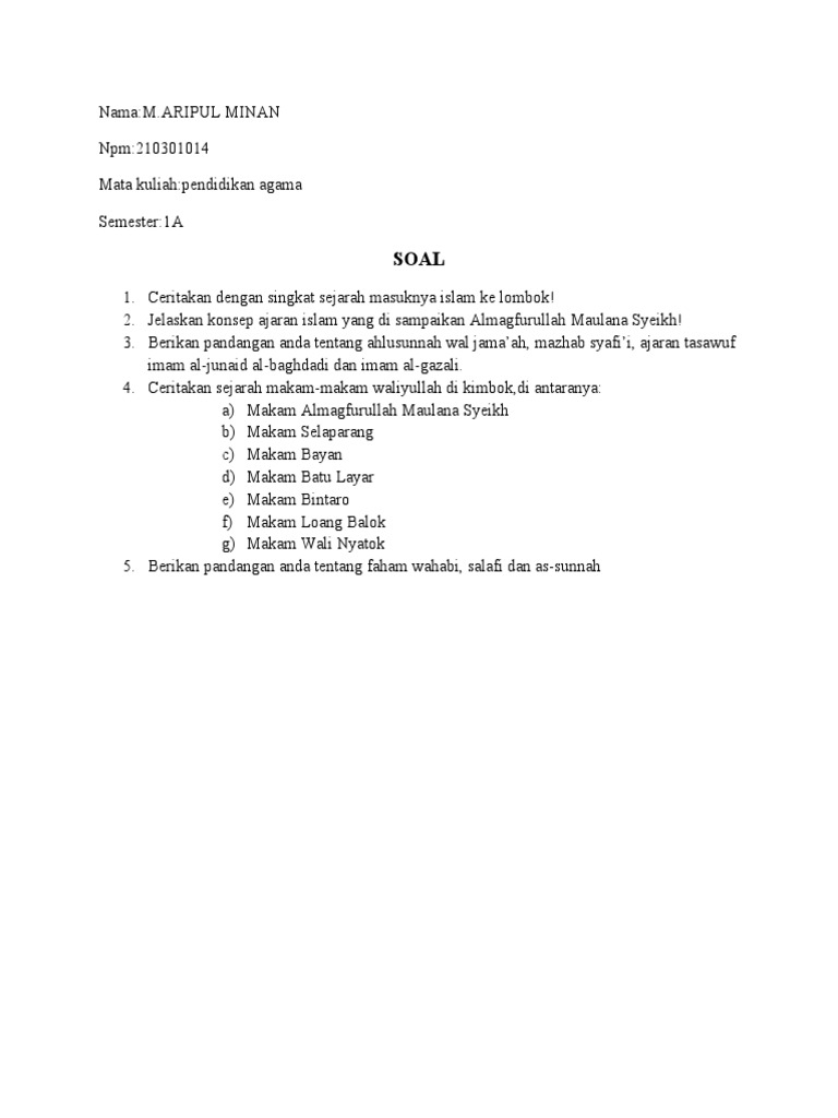 Tugas M ARIPU MINAN | PDF