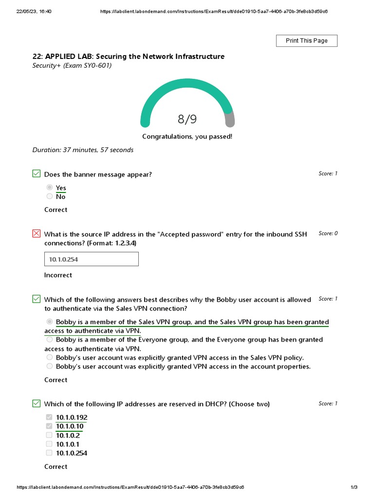 Impl Sec Infr | PDF | Ip Address | Computer Engineering