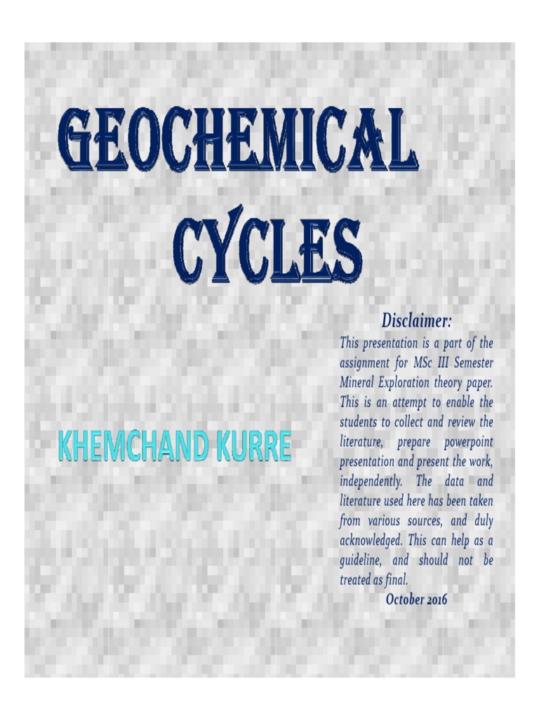 Geochemical Cycles | Download Free PDF | Geochemistry | Rock (Geology)