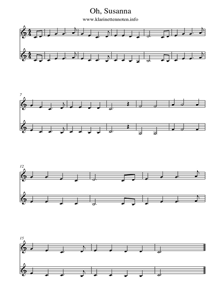 Oh, Susanna Sheet Music | PDF