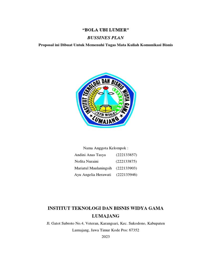 Rencana Bisnis Bola Ubi Lumer | PDF | Bisnis