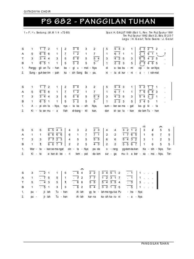 PS 682 Panggilan Tuhan | PDF