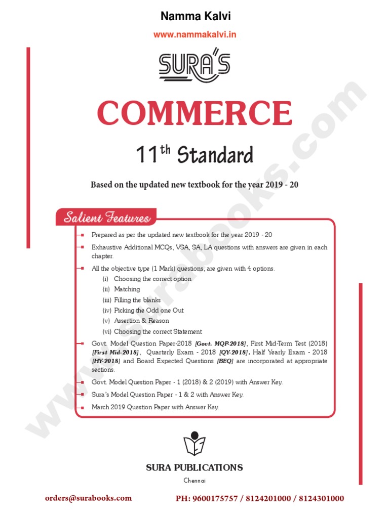Namma Kalvi 11th Commerce Chapter 1 To 9 Sura Guide em 214733 | PDF ... Namma Kalvi 11th Commerce Chapter 1 To 9 Sura Guide em 214733 | PDF ...