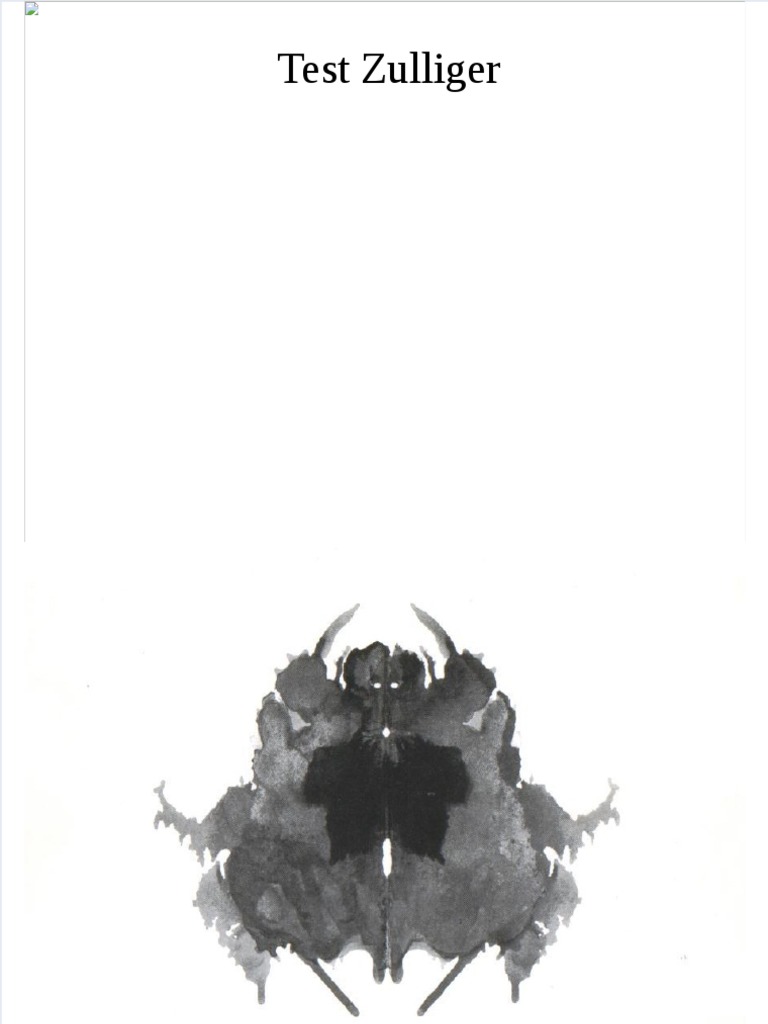 Test Zulliger 2013 | PDF | Sicología | Conceptos psicologicos