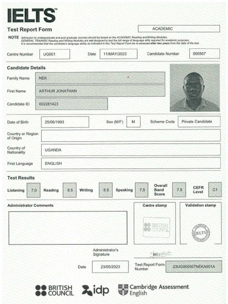 IELTS Certificate Combinedpdf | PDF