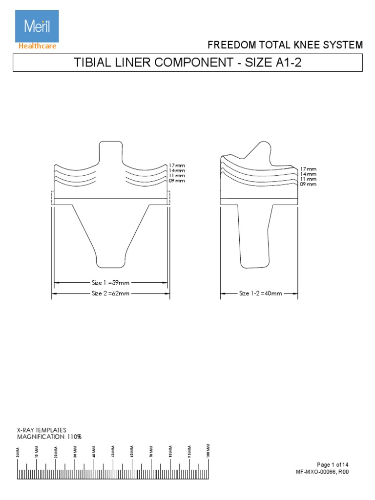 Freedom Total Knee System - Tibial Component | PDF | Knee | Joints