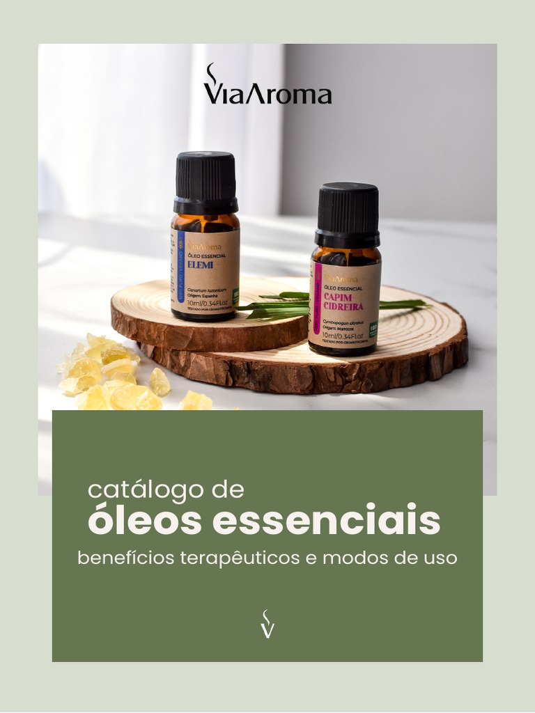 Catalogo Digital Óleos Essenciais Via Aroma 2023 | PDF | Óleo essencial | Dor