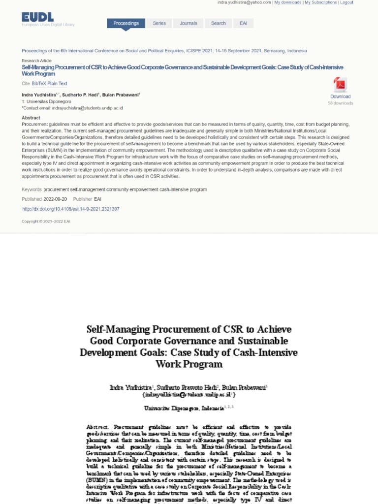 Self-Managing Procurement of CSR To Achieve Good Corporate Governance ... Self-Managing Procurement of CSR To Achieve Good Corporate Governance ...