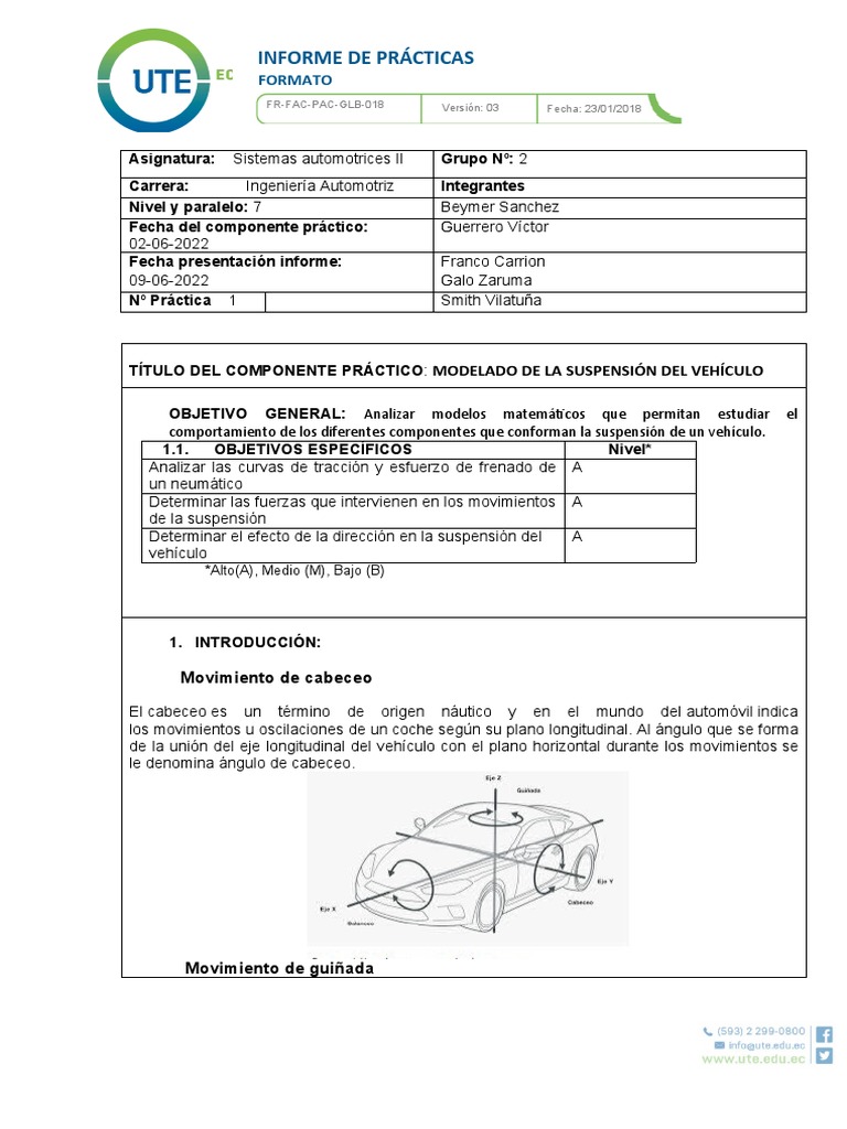 Informe Simulacion | PDF | Eje | Direccion