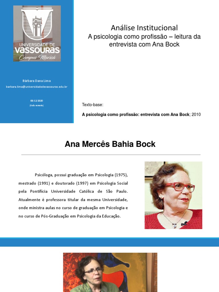 Aula 09 - Leitura Crítica Da Entrevista de Ana Bock | PDF