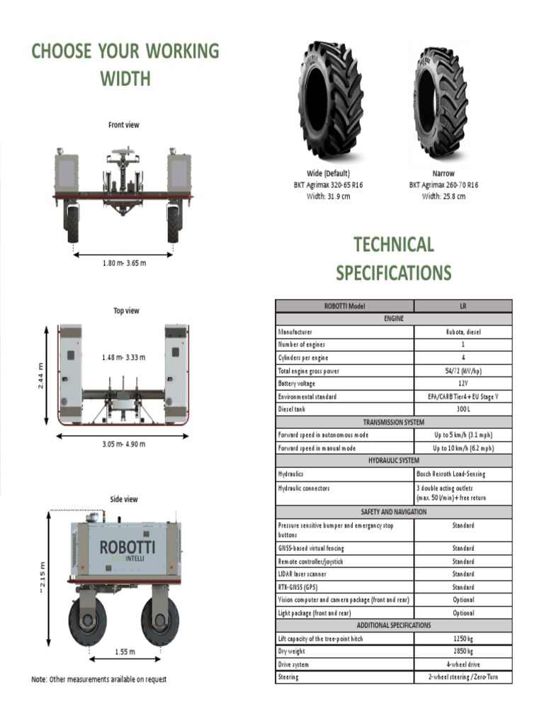 Robotti LR Specifications and Features | PDF | Private Transport ...