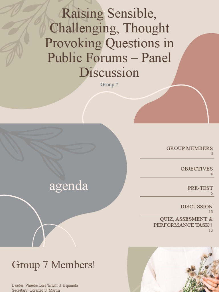 Raising Sensible Challenging Thought Provoking Questions | PDF ...