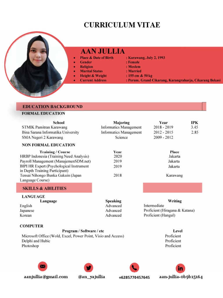 CV - Aan Jullia - New | PDF