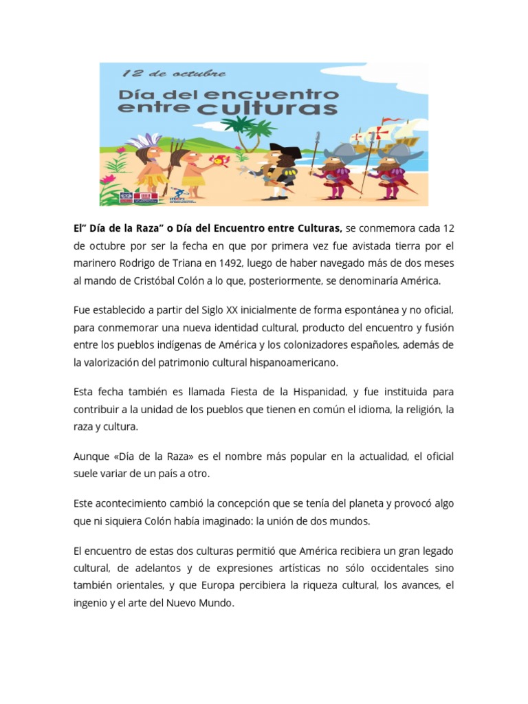 Día del Encuentro entre Culturas | PDF
