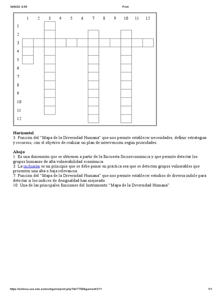 Unidad 1 Tema 1 Crucigrama | PDF | Informática