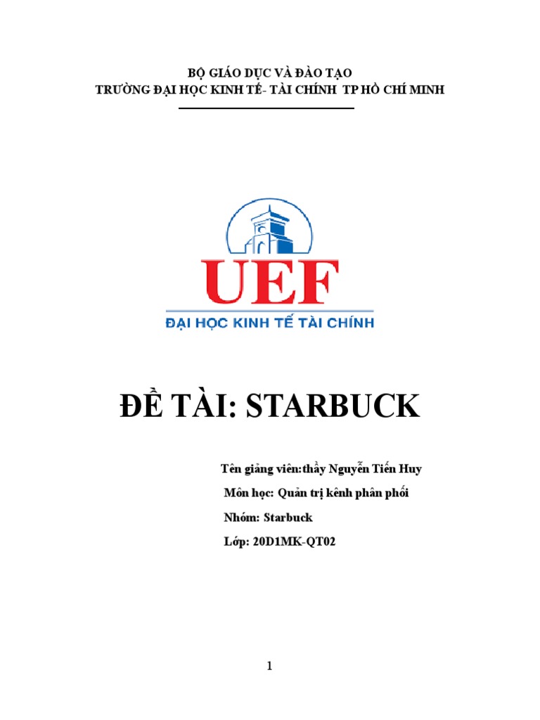 Báo Cáo Nhóm Starbuck VN Tienganh | PDF | Starbucks | Brand