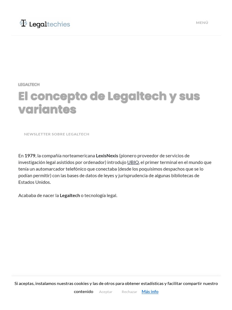 Concepto y variantes de Legaltech | PDF | Justicia | Crimen y violencia