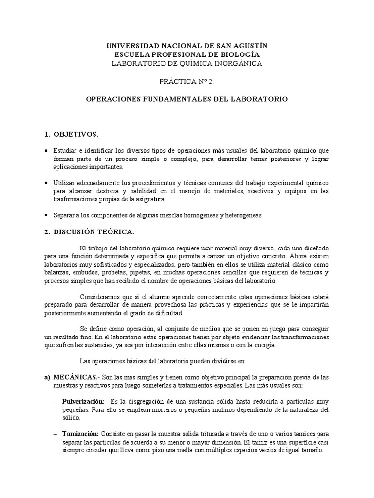 Prácticas De Biología Pdf Destilación Mezcla