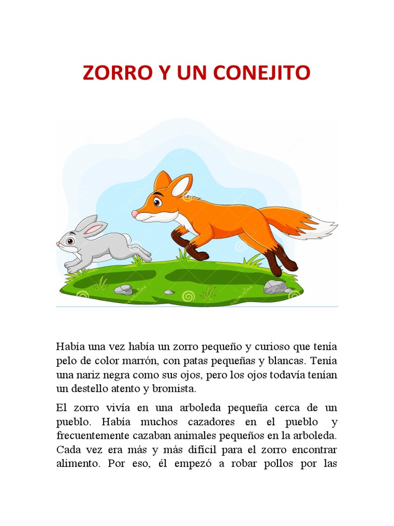 La amistad del zorro y el conejo | PDF