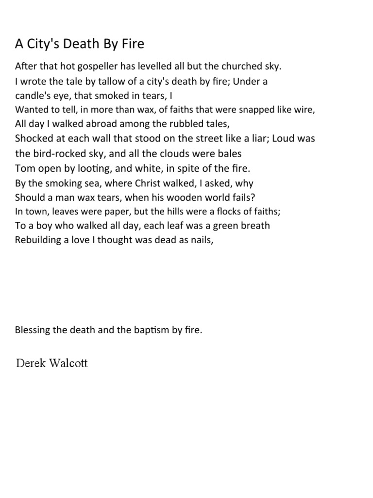 A City's Death by Fire | PDF | History | Poetry