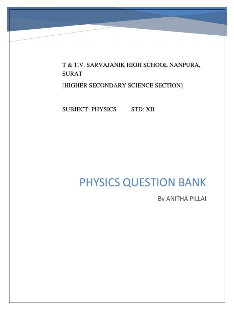 Physics Question Bank: Electric Charges | PDF