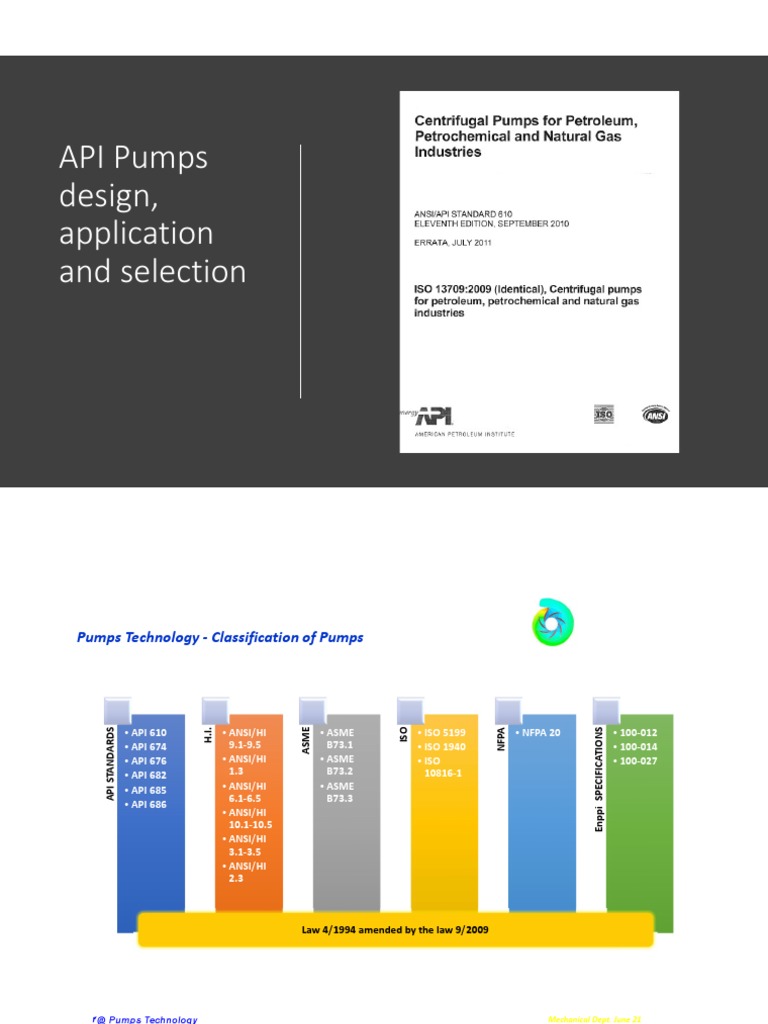 006 API610 Pumps | PDF | Pump | Horsepower