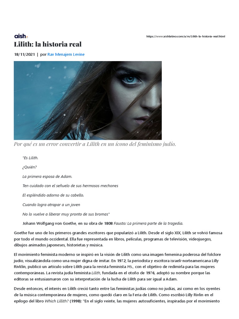 Lilith - La Historia Real | PDF | Lilith | Biblia
