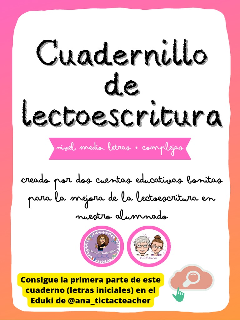 Cuaderno De Lectoescritura Por Meny Ju En Segundo Grado
