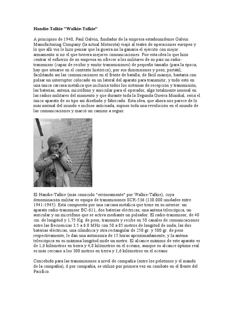 Handie | PDF | Antena (Radio) | Radio