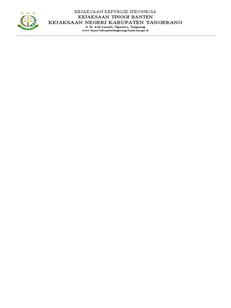 KOP SURAT Kejari Kab Tangerang | PDF