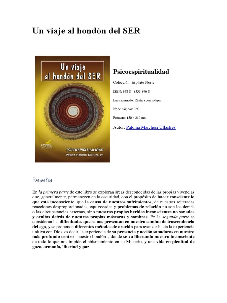 Un Viaje Al Hondón Del SER | PDF | Amor | Misticismo