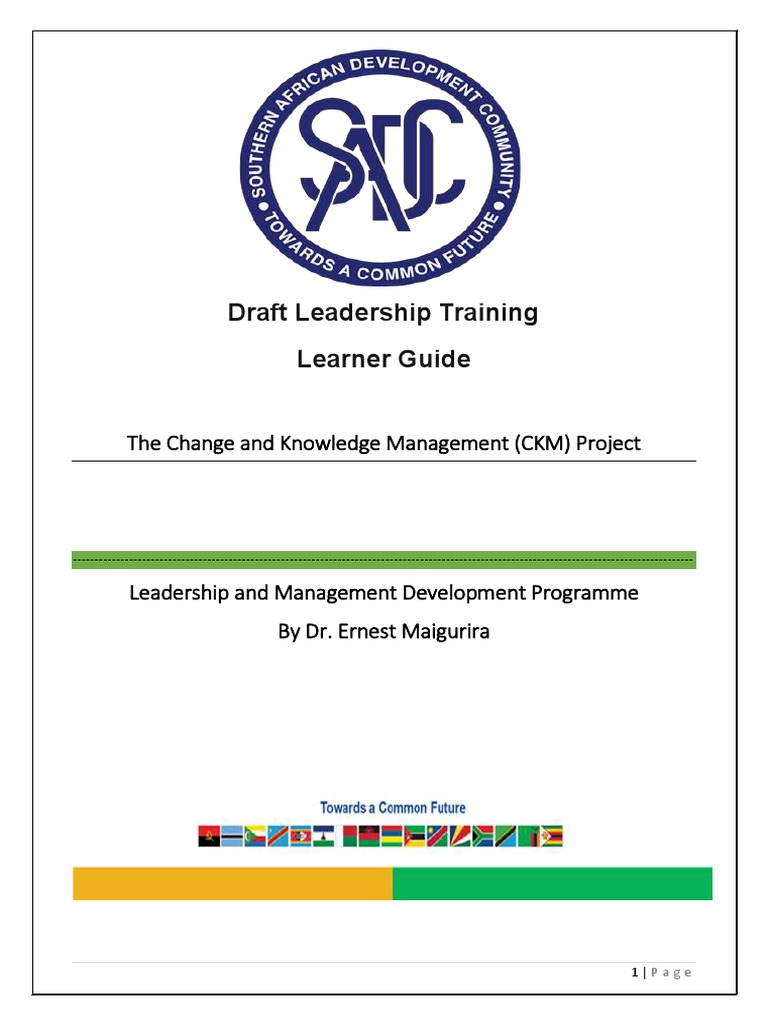 Leadership Training Guide: CKM Project | PDF | Leadership | Competence ...