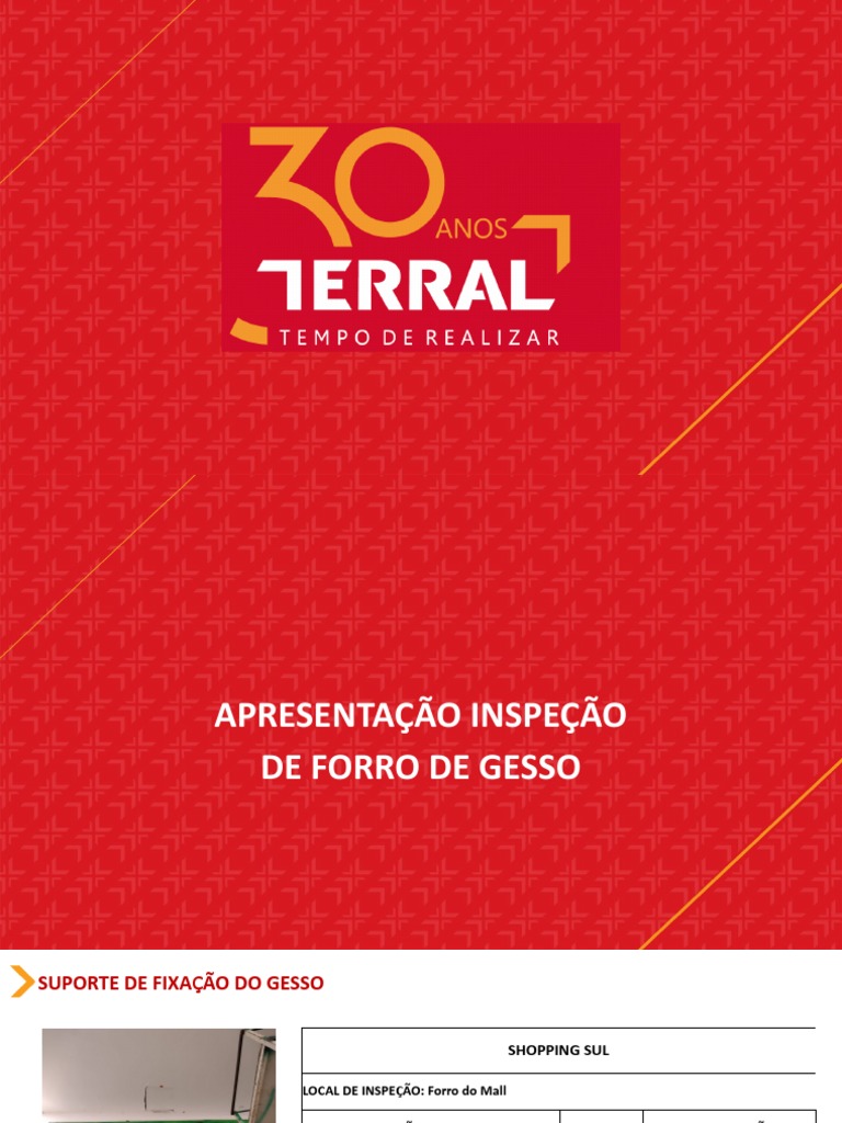 Manutenção - Referência 37 - Modelo Apresentação Inspeção de Forro ...