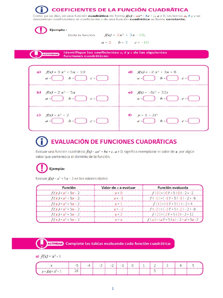 Función Cuadrática | PDF