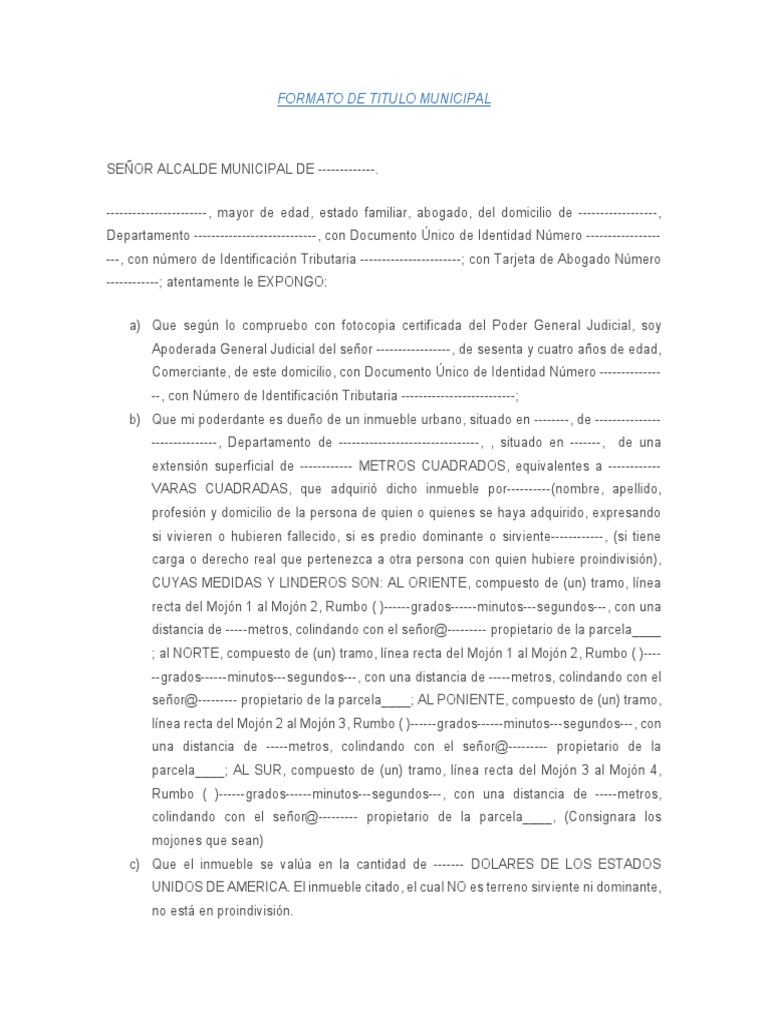 Formato Solicitud Titulo Municipal | PDF | Gobierno | Justicia