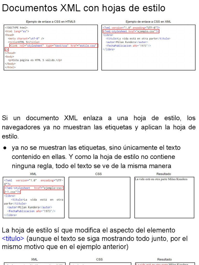 Documentos XML Con Hojas de Estilo | PDF