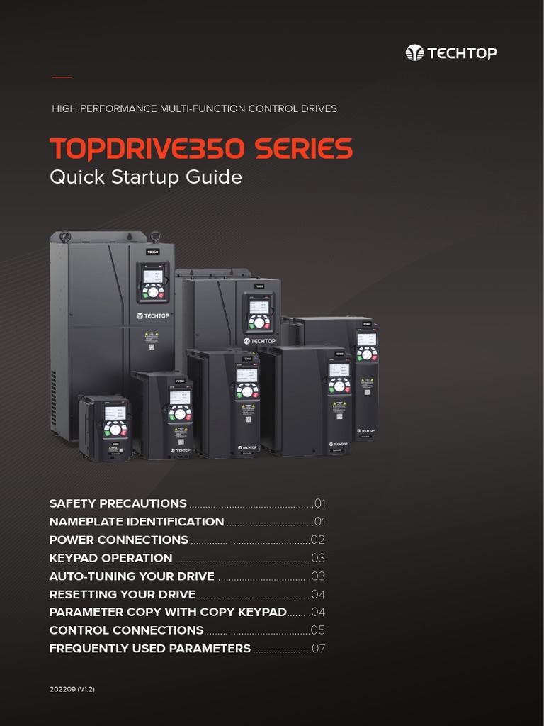 Techtop-QuickStartGuide-topdrive350-series | PDF