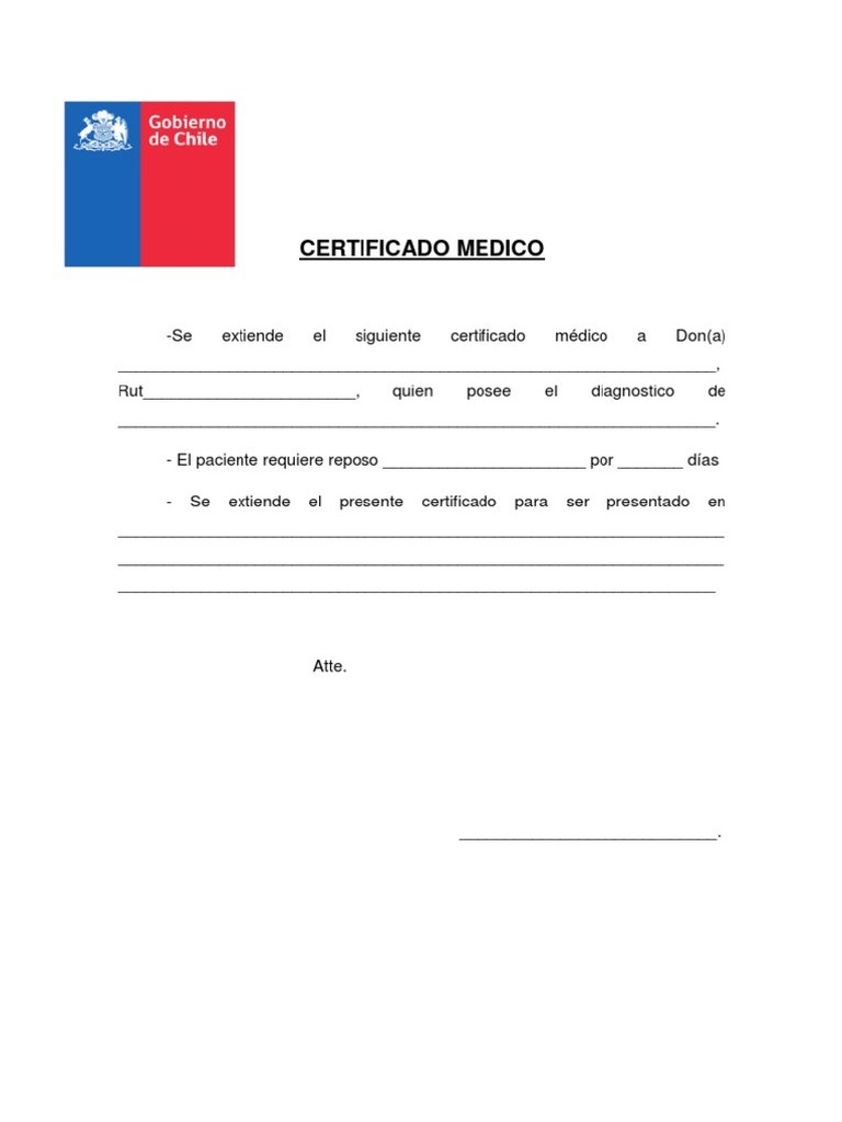 Certificado Médico Chile | PDF