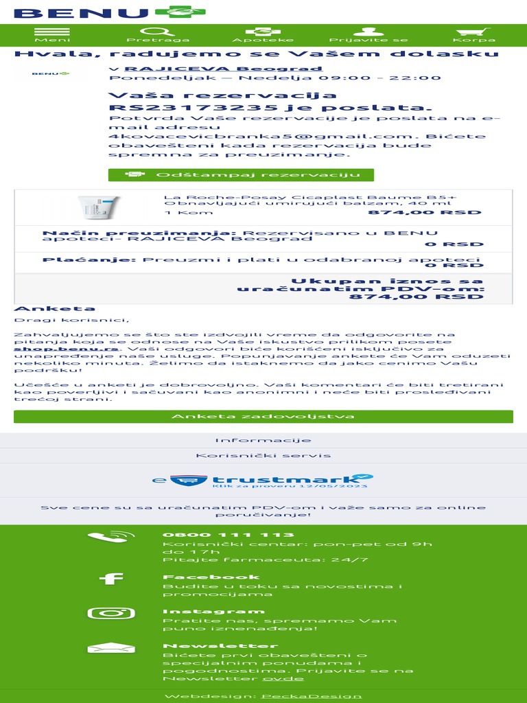 Order Completion SHOP - BENU.RS Sop | PDF