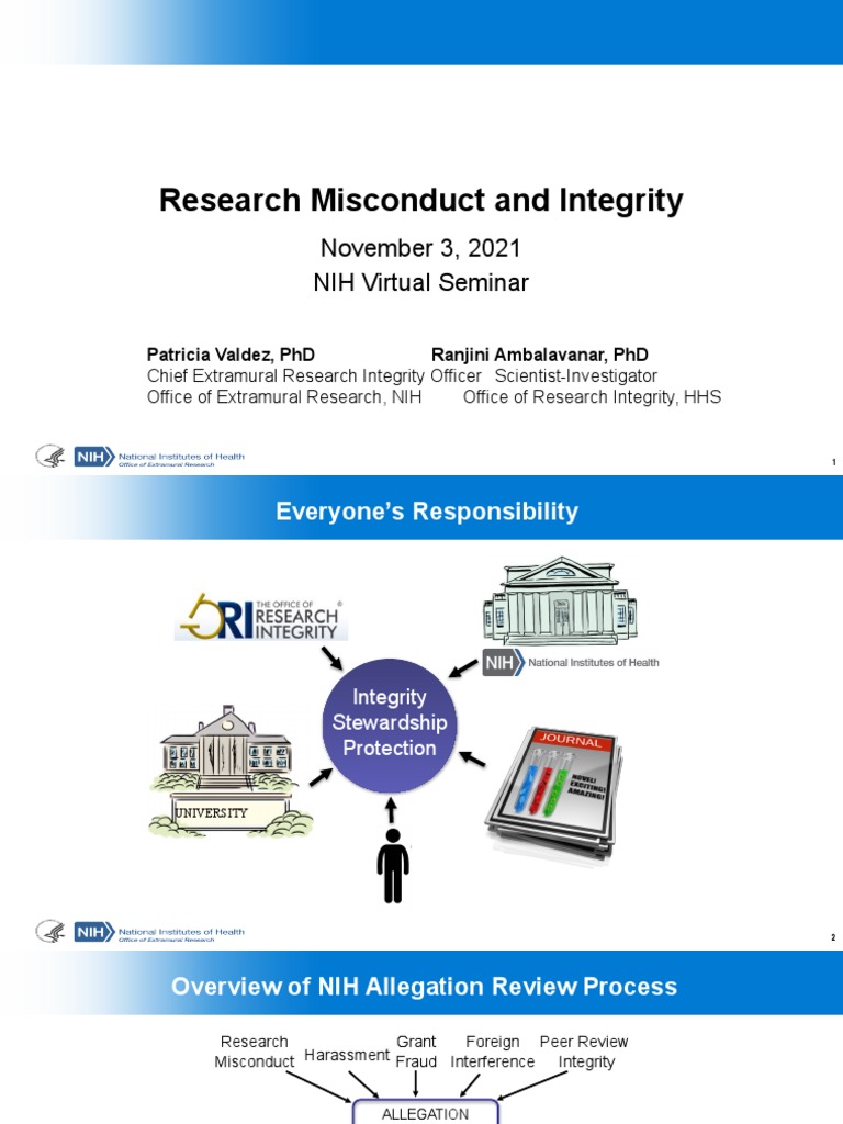 Example Research Misconduct and Integrity Nov2021 | PDF