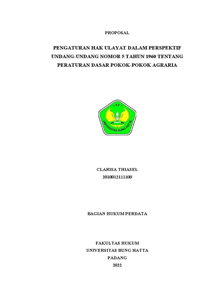 FIX Perbaikan Proposal - Clarisa Thiasel (20-100) | PDF
