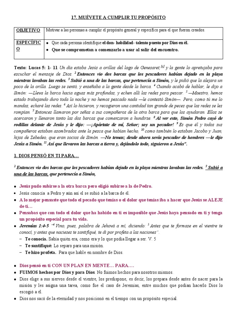 Tema 17 Muévete A Cumplir Tu Propósito | PDF | Abrahán | San Pedro