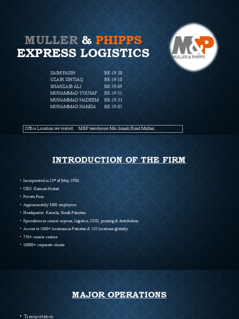 Muller & Phipps Express Logistics | PDF | Warehouse | Logistics
