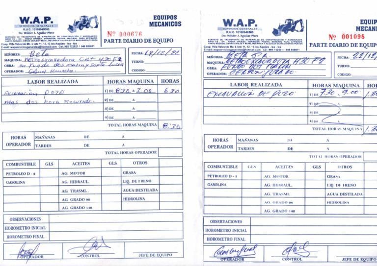 Partes Diario | PDF