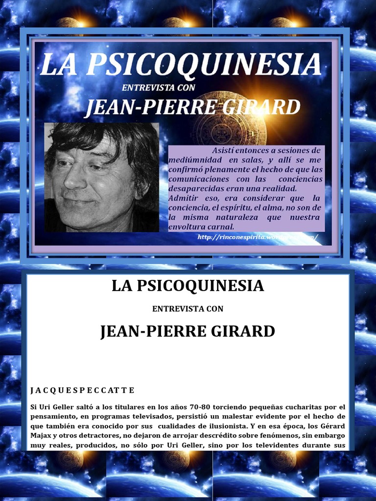 Dokumen - Tips - La Psicoquinesia Entrevista A Jean Pierre Girard | PDF ...