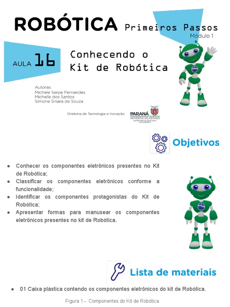 Aula 16 - Conhecendo Kit Robótica | PDF