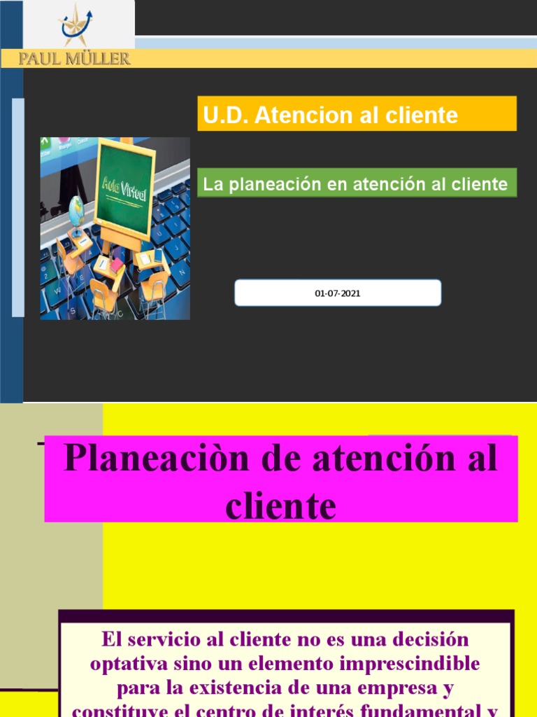 Planeacion Atencion Al Cliente | PDF | Servicio al Cliente | Cliente