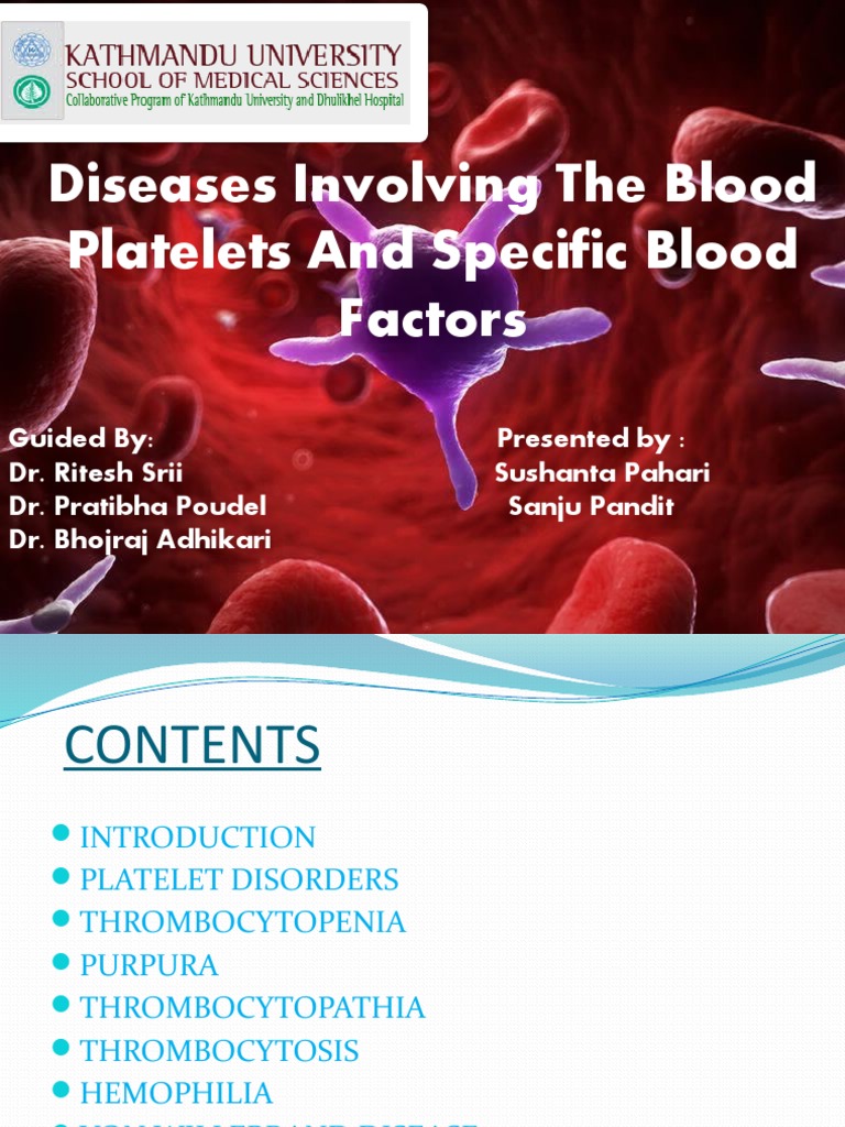 Diseases of Platelets | PDF | Platelet | Bleeding
