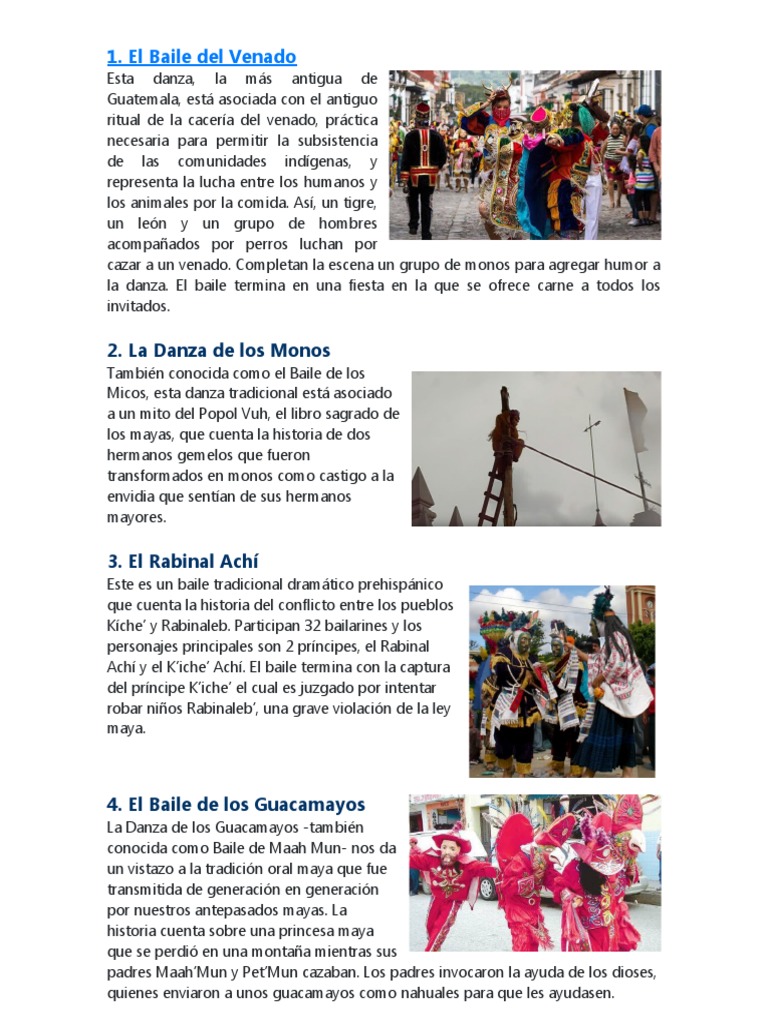 Danzas Tradicionales de Guatemala | PDF | Bailes | Cultura de las Americas