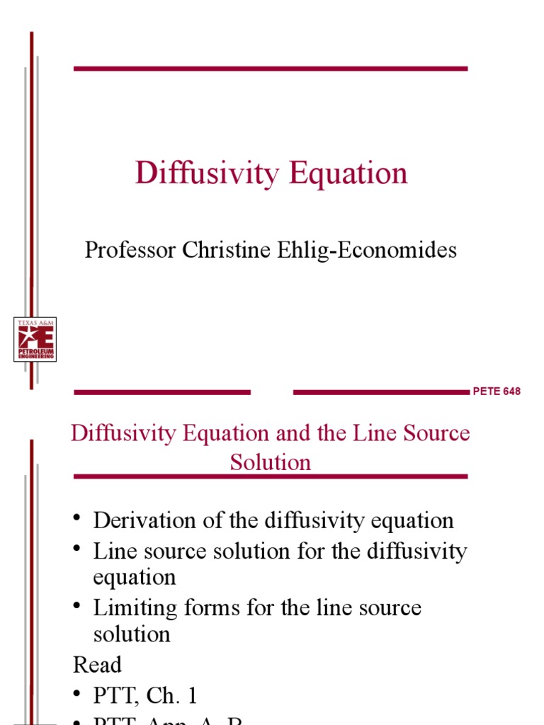 Diffusivity Equation Download Free Pdf Physical Sciences